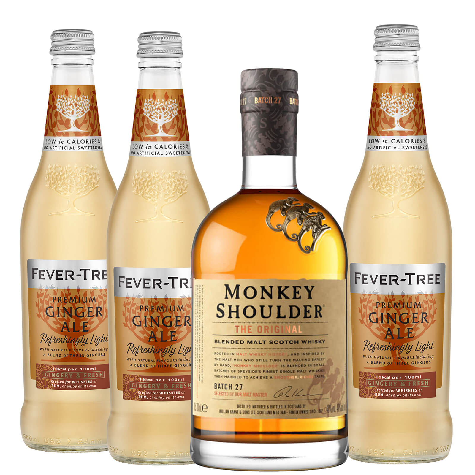 Monkey Shoulder Ginger Monkey Cocktail Bundle - Monkey Shoulder Blended ...